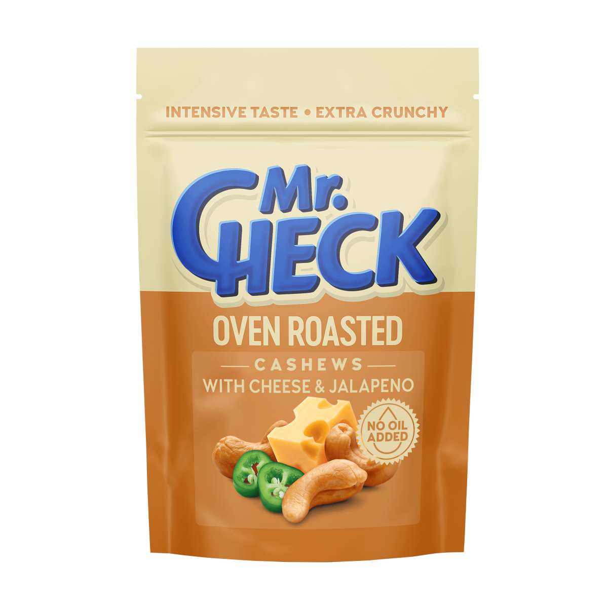 Ristede cashewnøtter med jalapene og ost smak Mr.Check 120g - Nøtter ...