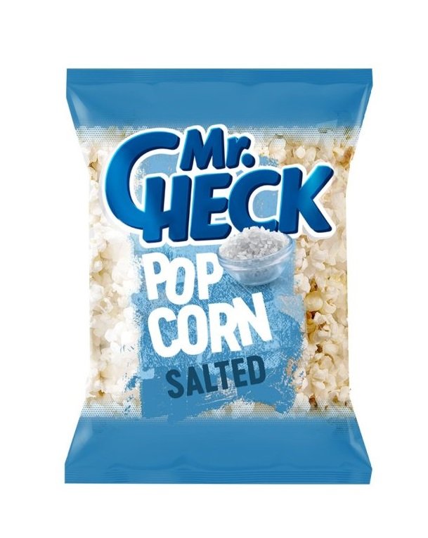 Popcorn med salt Mr.Check, 150g - Snacks - MatMarket